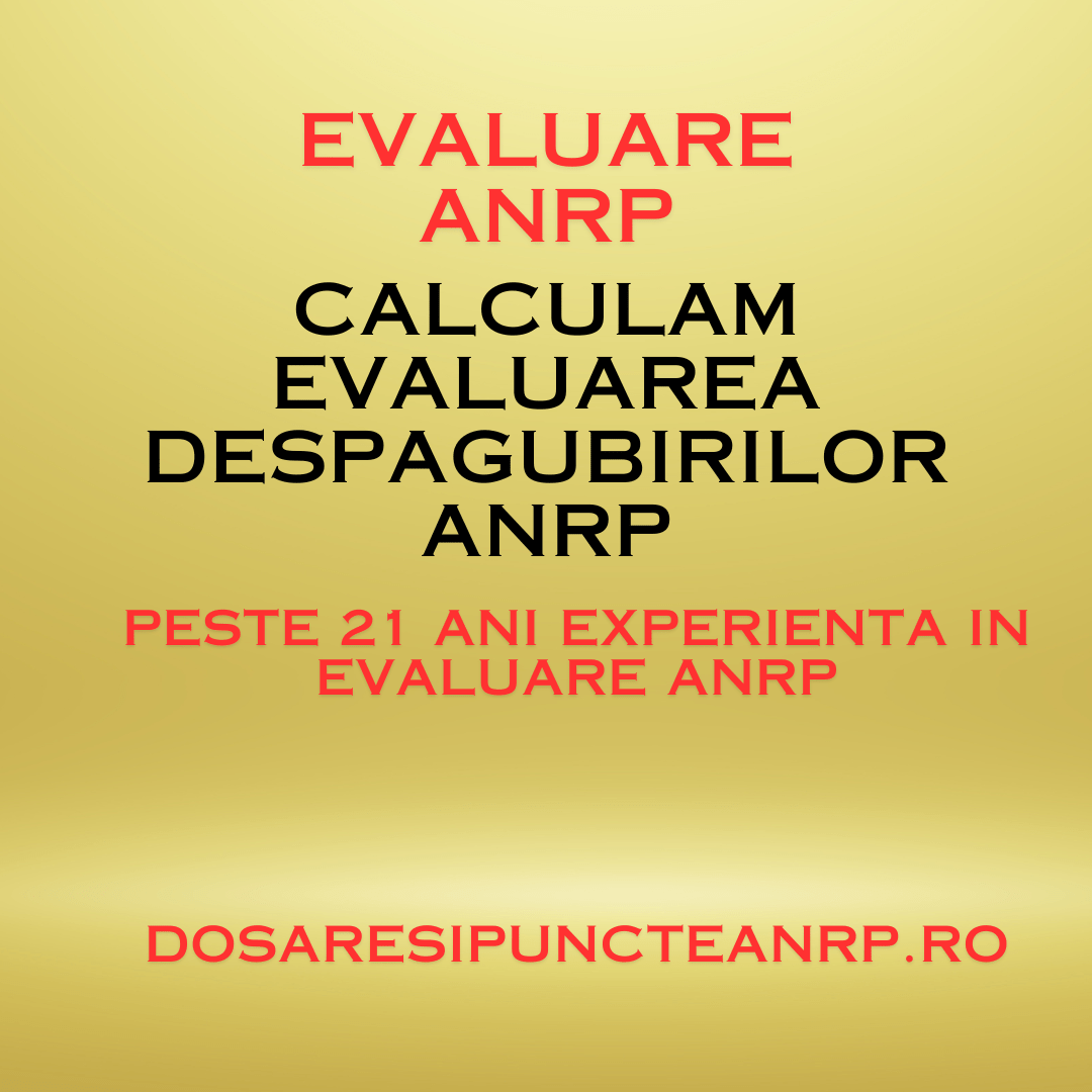 Evaluare ANRP - CUMPĂR DOSARE ȘI PUNCTE ANRP