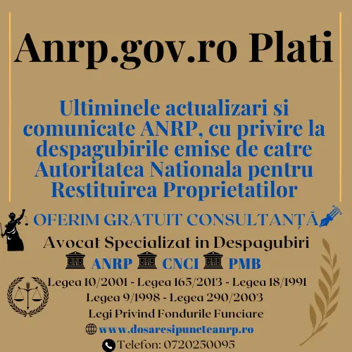Anrp.gov.ro Plati - Comunicate ANRP Despagubiri