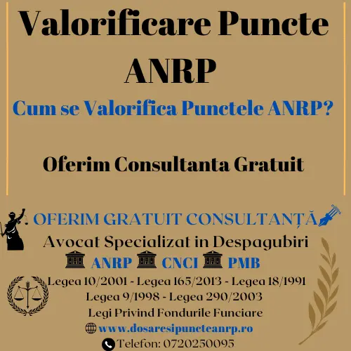 Valorificare Puncte ANRP - Cerere si Procedura